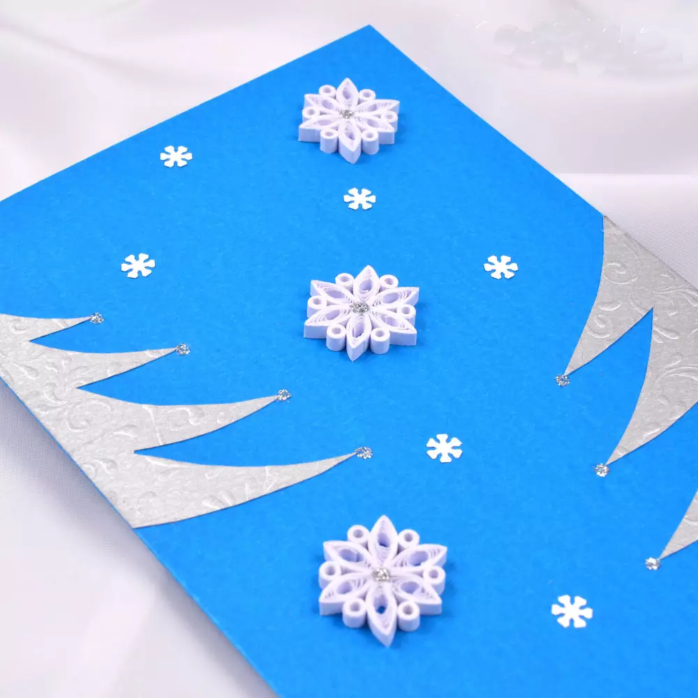 Quilling cho năm mới. Quilling: Bưu thiếp, người tuyết, đồ chơi Giáng sinh, cây Giáng sinh, biểu tượng của năm 2015