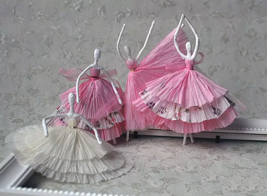 Ballerina giấy. Làm thế nào để làm một ballerina từ giấy và dây?