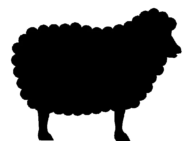 Šablone na prozorima do nove 2015: janjetina i koze