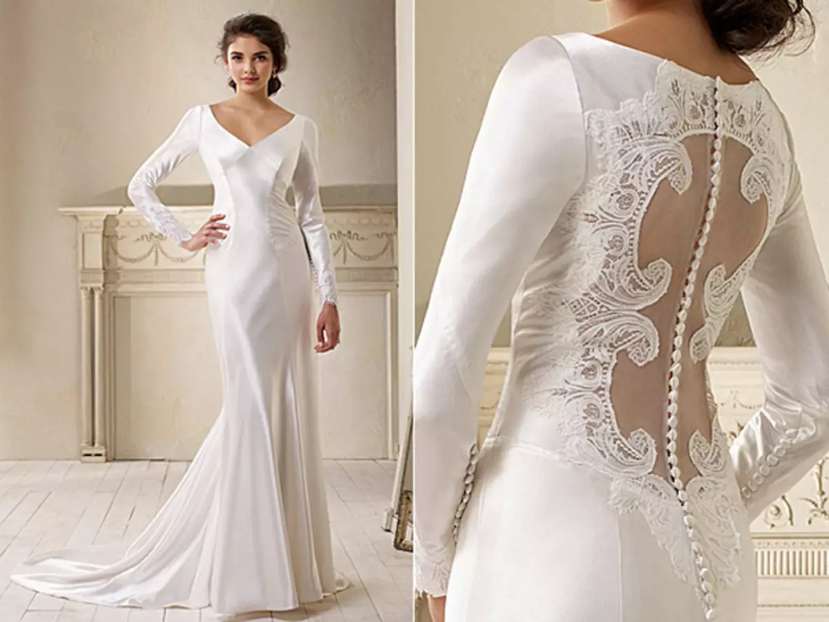 Сватбени рокли 2015: Модни цветове, пръчки и аксесоари