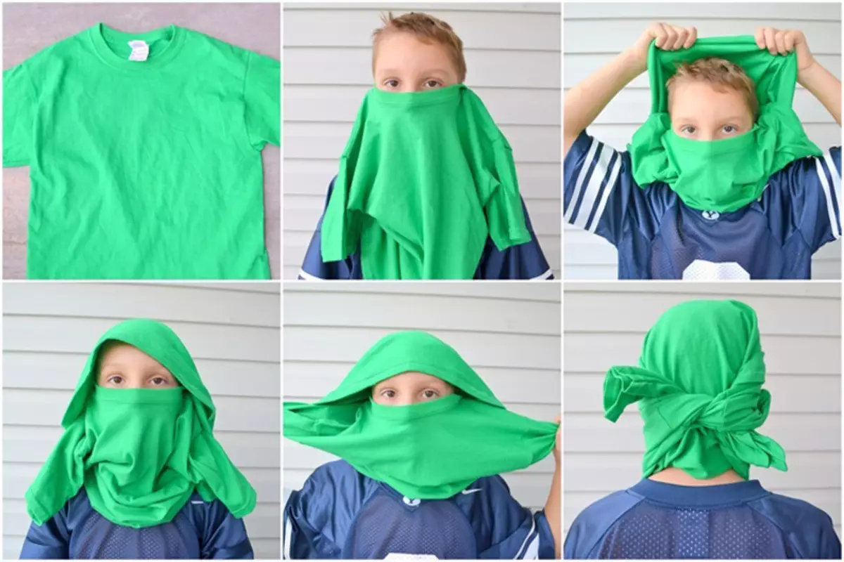 Çfarë duhet të bëni nga t-shirt? Si për të bërë një fustan, maskë ninja dhe aksesorë të modës?