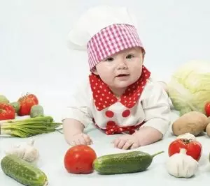 Vexetais e froitas para nenos alimentarios