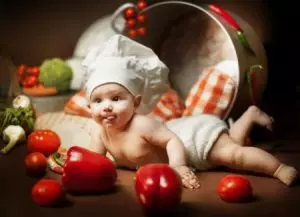 食物兒童的蔬菜和水果