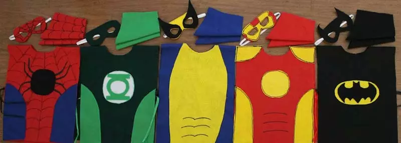 Mavazi ya Mwaka Mpya kwa Wavulana: Iron Man, Spiderman, Batman, Lantern Green na Wolverine DIY