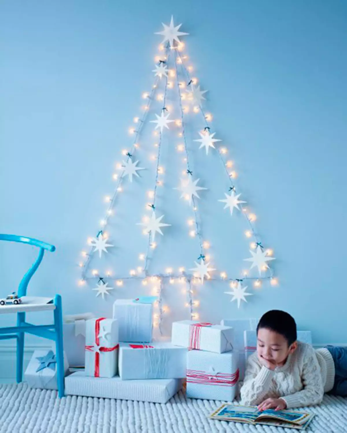 Árbol de navidad en la pared. ¿Cómo hacer un árbol de Año Nuevo en la pared?