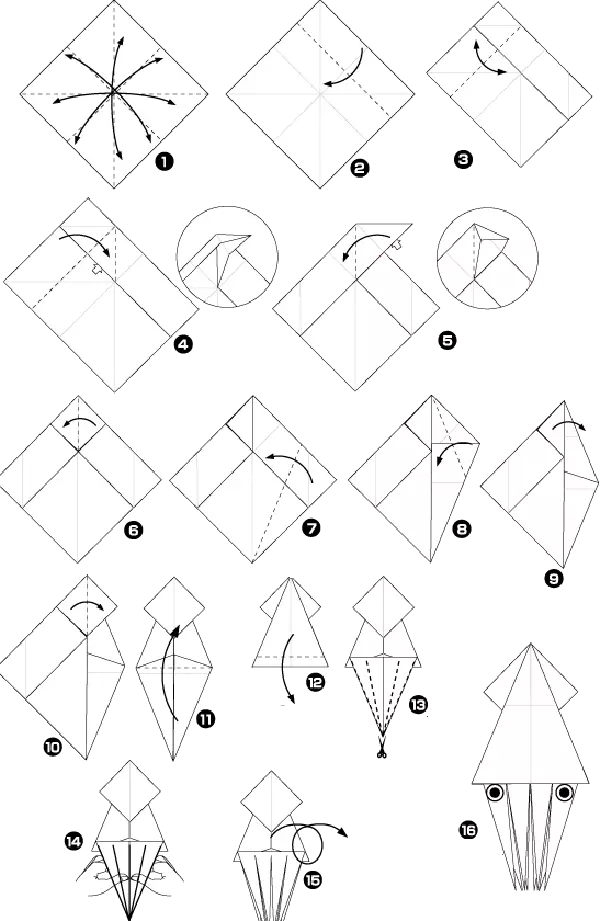 Origami i Blant: Origami ar gyfer Dechreuwyr, Cynlluniau i Blant