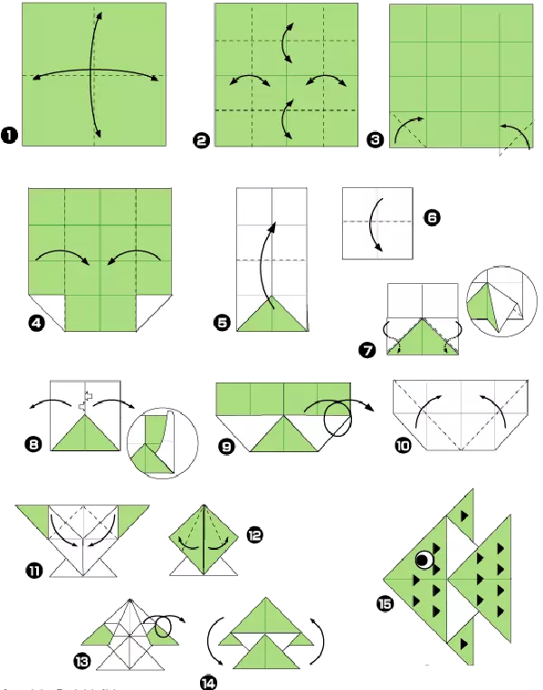 Origami pikeun murangkalih: origami pikeun pamula, skéma pikeun murangkalih