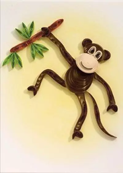 monkey anking: ວິທີການເຮັດໃຫ້ monkey ໃນເຕັກນິກການ quilling?