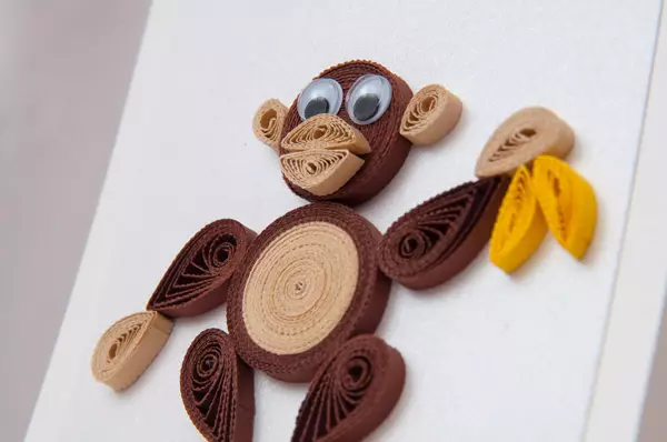 monkey anking: ວິທີການເຮັດໃຫ້ monkey ໃນເຕັກນິກການ quilling?