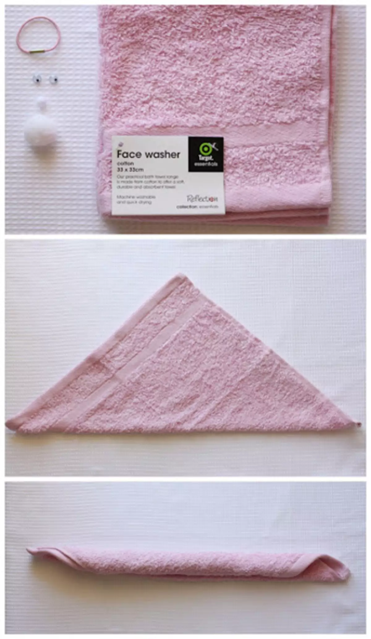 毛巾：毛巾作为礼物，如何铺设毛巾，从毛巾上的形状