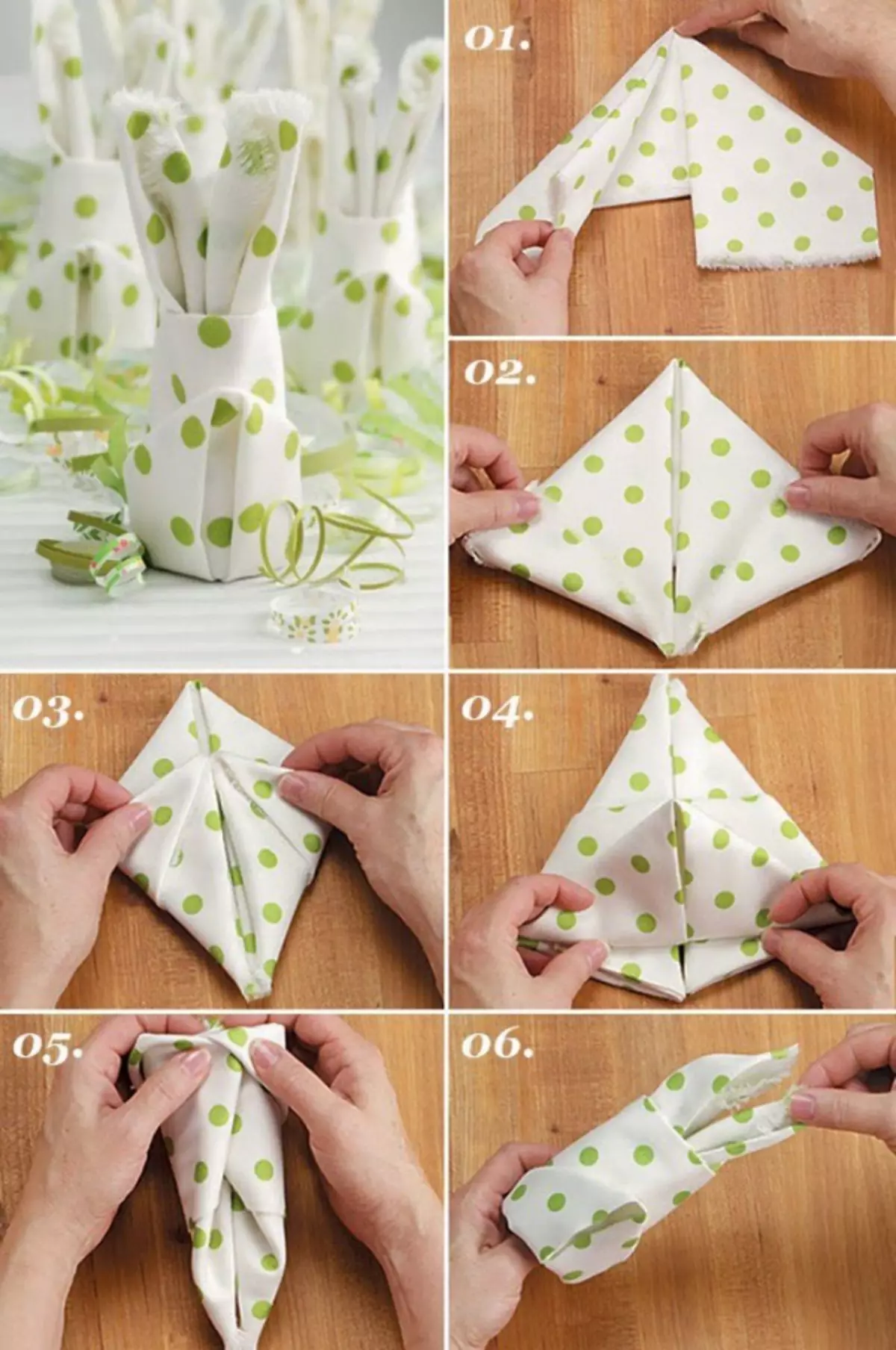 Sådan foldes servietter? Hvordan dekorere bordet med servietter?