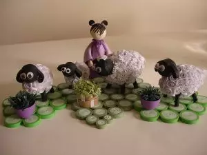Ėriukų quilling. Kaip padaryti avis quilling technika?