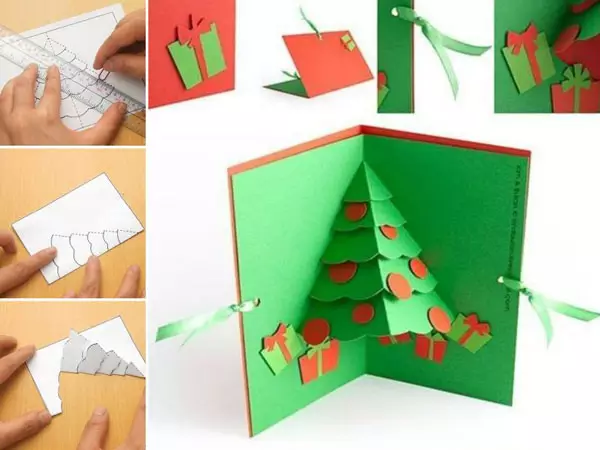 Postals envoltants: arbre de Nadal amb les vostres mans