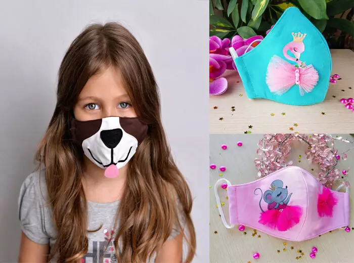 Идеја Декорација дечијих медицинских маски за нову годину