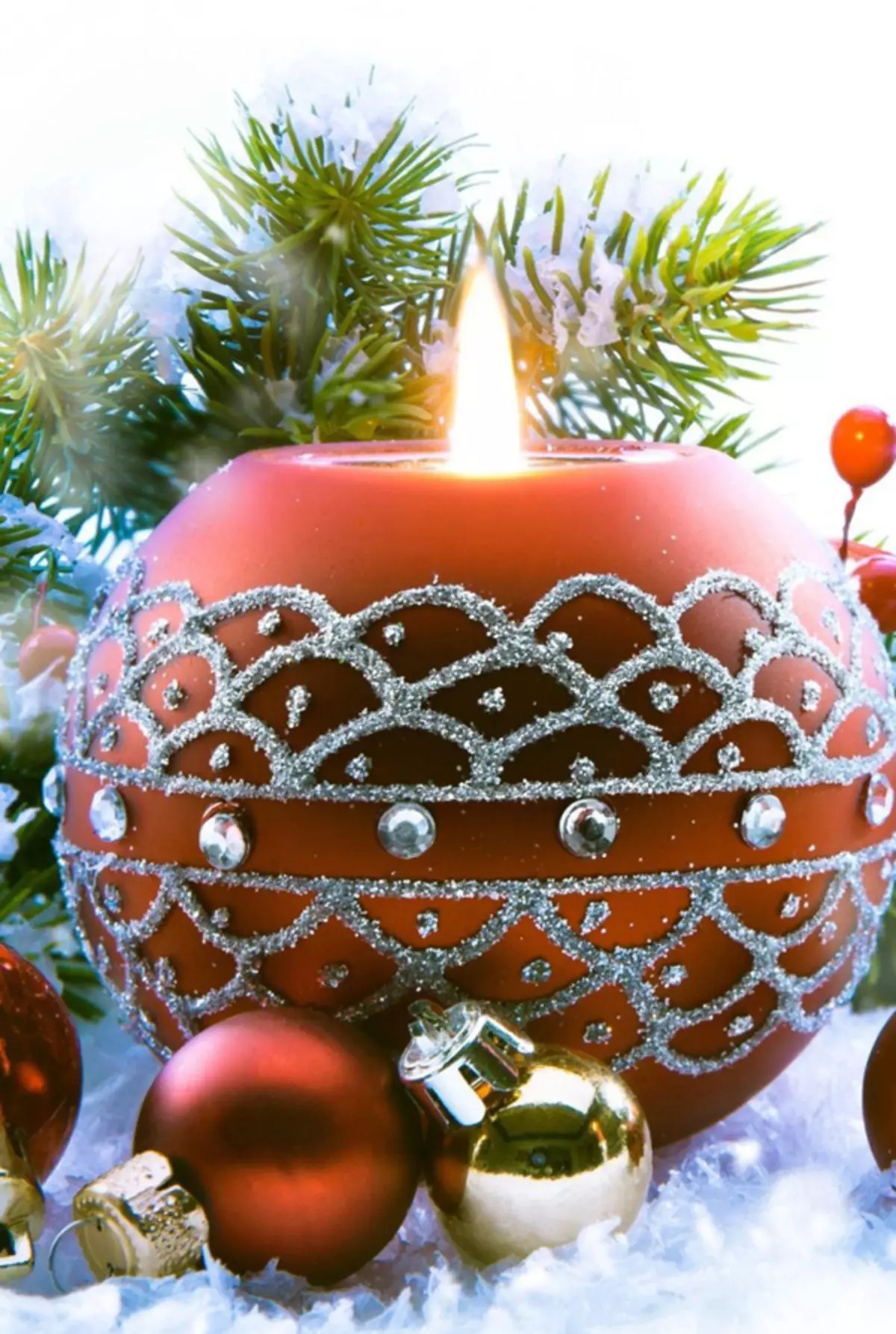 Κεριά για το νέο έτος. Χριστουγεννιάτικα κεριά όπως εσωτερική διακόσμηση