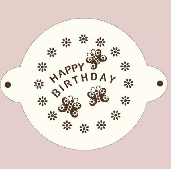 Šablóny šťastné narodeniny. Happy Birthday Stencils pre tortu a party dekorácie