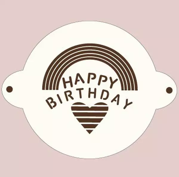 Stencil χαρούμενα γενέθλια. Χρόνια γενεθλίων για διακόσμηση κέικ και πάρτι