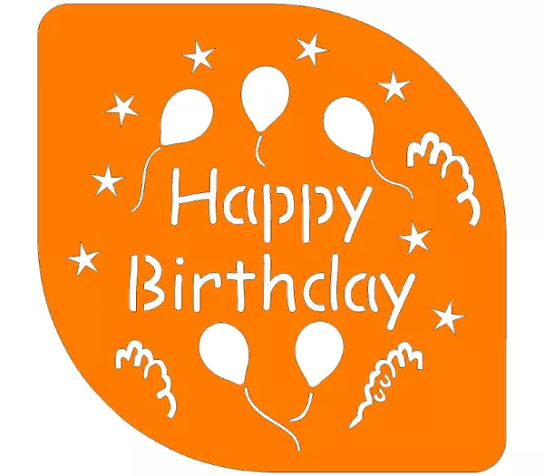 ステンシル誕生日おめでとうございます。ケーキとパーティーの装飾のための幸せな誕生日ステンシル