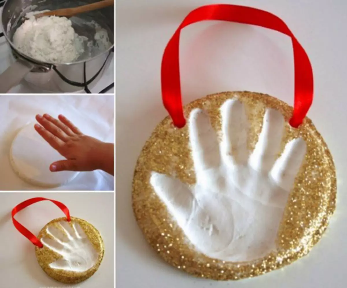 Baby Novoroční řemesla: Řemesla od otisků prstů a nohou