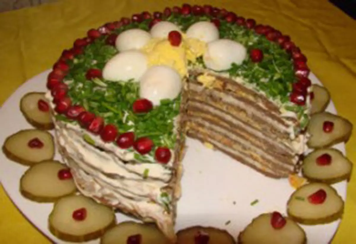 Hepatisk tårta. Hur man dekorerar en leverkaka?