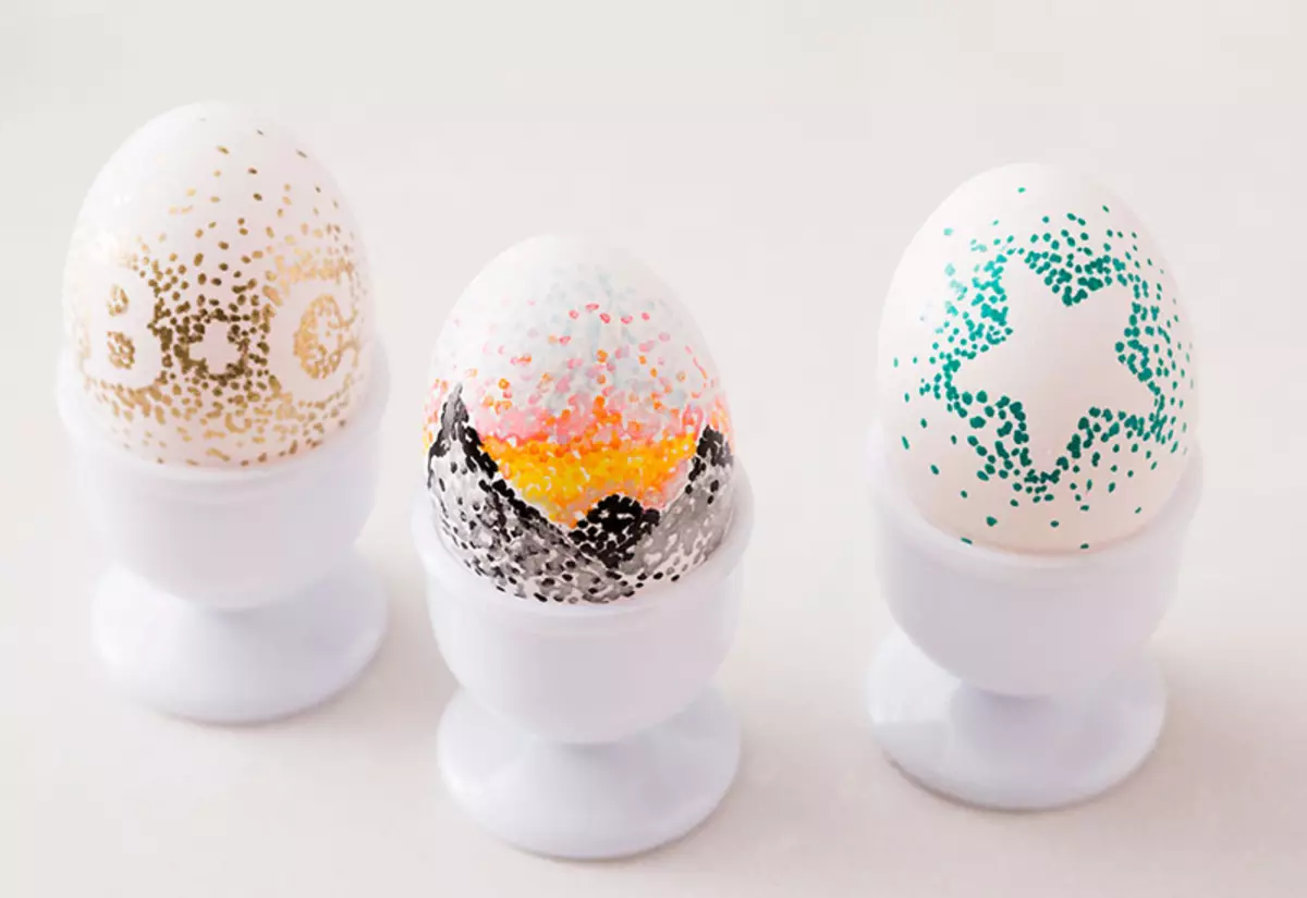 Velikonoční vajíčka. Jak ozdobit pero vejce fixy?