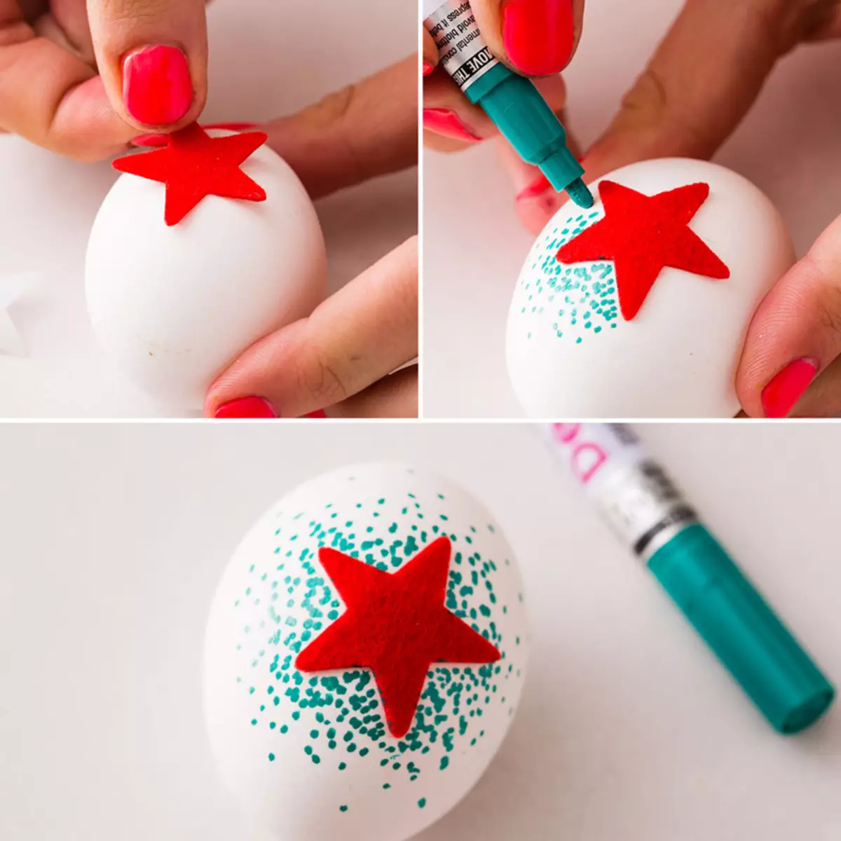 Ovos de Pascua. Como decorar ovos feltro Pen?