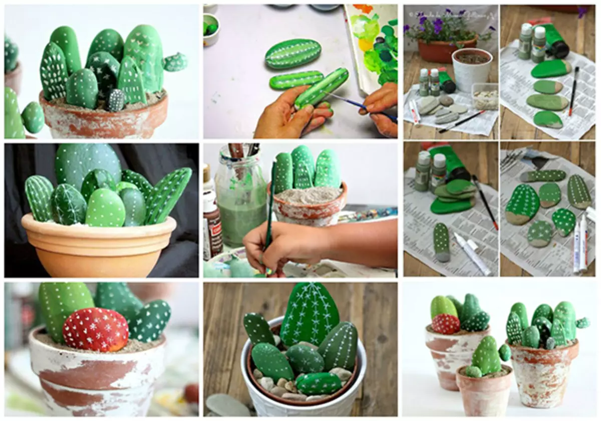 Cacti từ đá: đá xương rồng bằng tay của chính họ