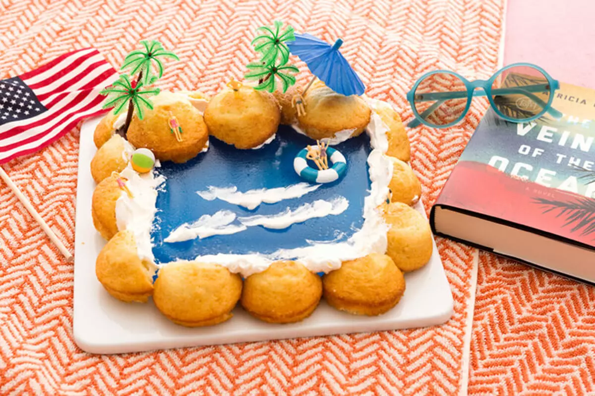 Mořský dort s vlastními rukama: mořský dort, pláž