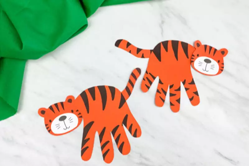 Tiger Crafts. Kertas harimau melakukannya sendiri untuk kanak-kanak 201_1