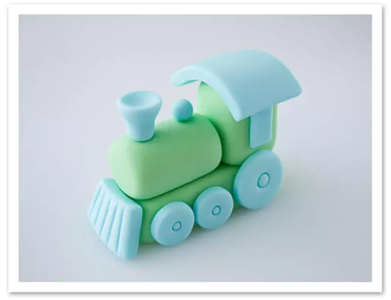کیک خزانه داری: کیک در قالب یک قطار با دستان خود
