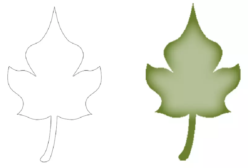 Leaf stencils, Leaf-sjabloanen: blêden foar snijwurk