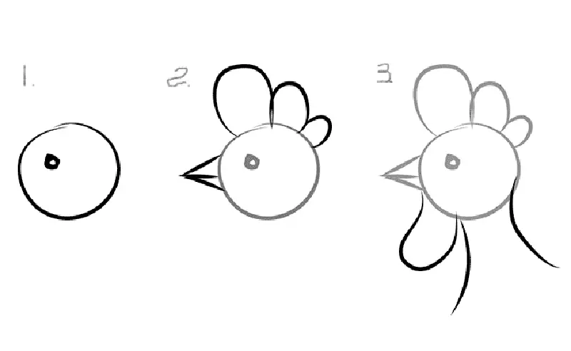 Hvordan tegne en hane Phased Pencil: Ordninger, Video Lessons