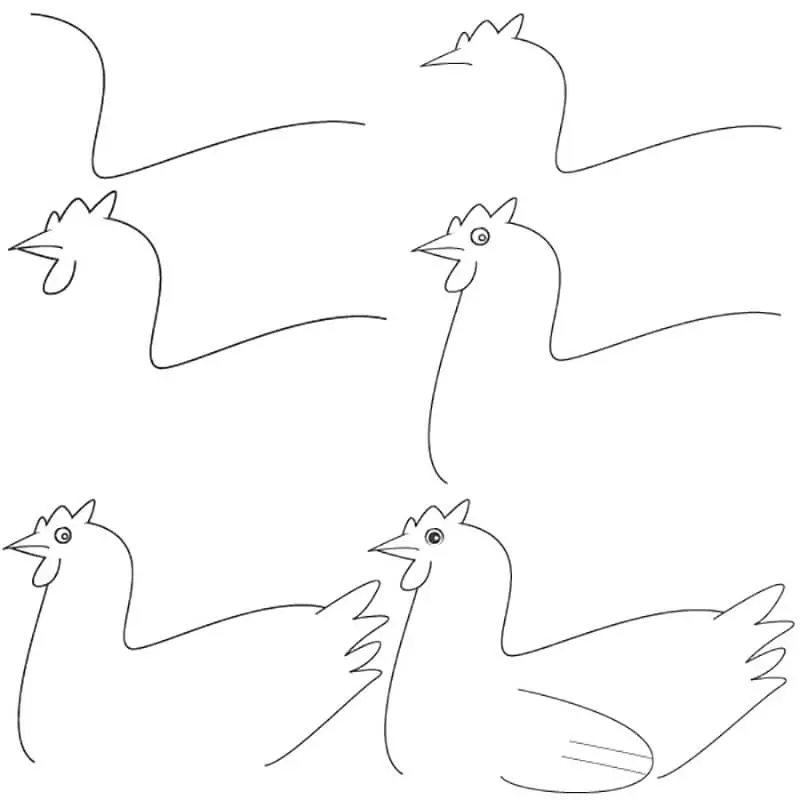 Bagaimana untuk menarik pensil bertukar Rooster: skim, pelajaran video