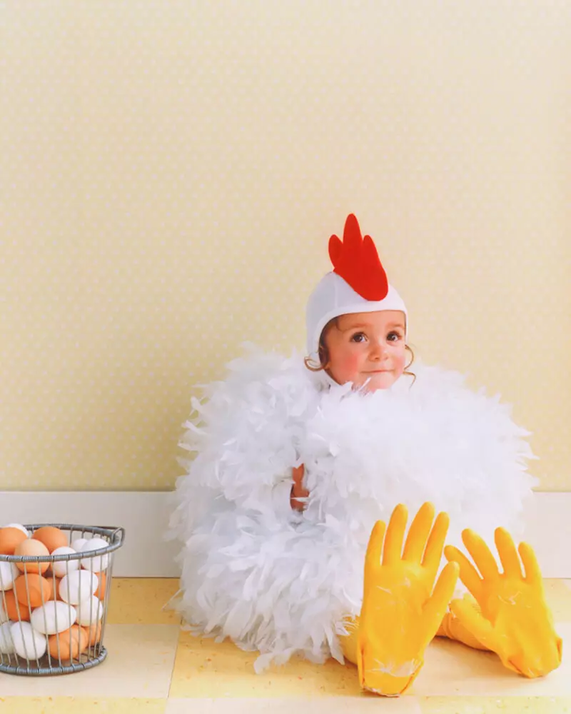 Hahn-Kostüm: Wie man mit deinen eigenen Händen ein Hahnkostüm herstellt?