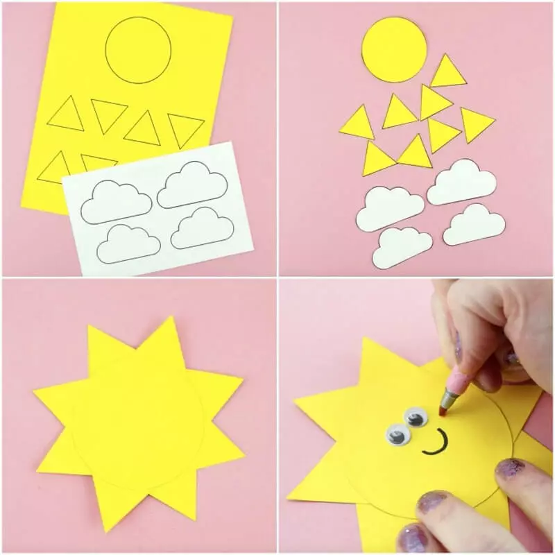 Ansichtkaart van de zon met uw eigen handen naar de dag van de bescherming van kinderen (1 juni) 206_8