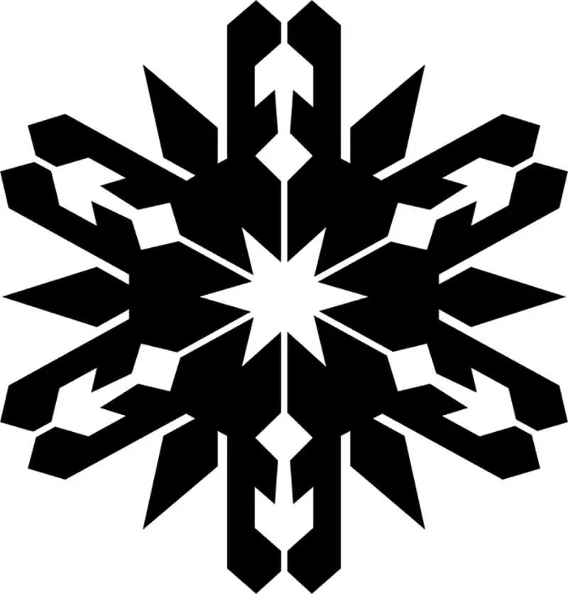 Mga template sa snowflake. Mga stencils snowflake alang sa pagputol