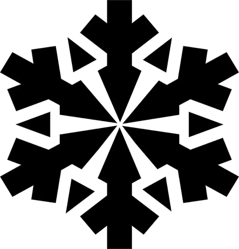 Snowflake Samfura. Snetcils dusar kankara don yankan