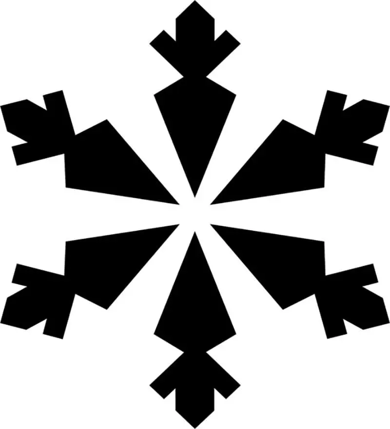 Ablonên Snowflake. Stencils Snowflakes ji bo birrînê