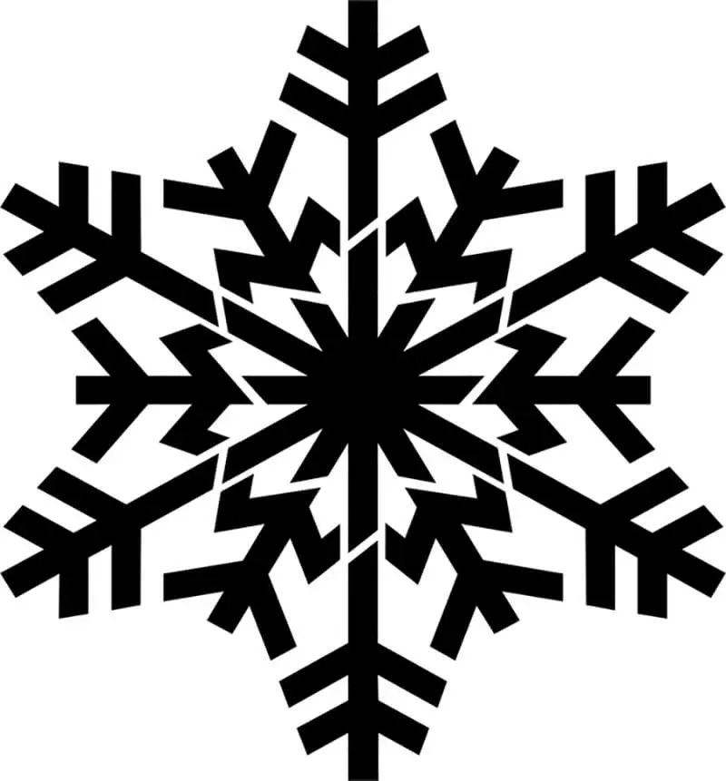 Templat Snowflake. Stensil salji untuk pemotongan
