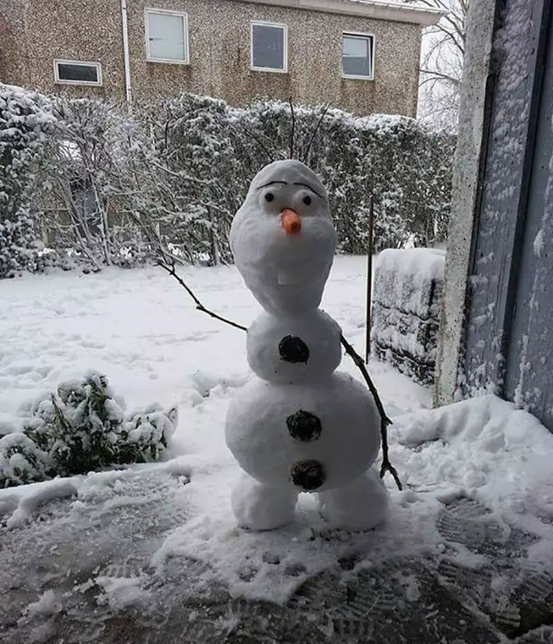 Wie man Schneemann aus Schnee blinde: Anweisungen, Fotos und Ideen