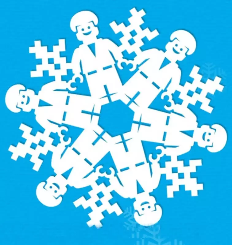Snowflakes pazakontë me duart e tyre: Snowflakes Star Wars, meshkuj, Lego
