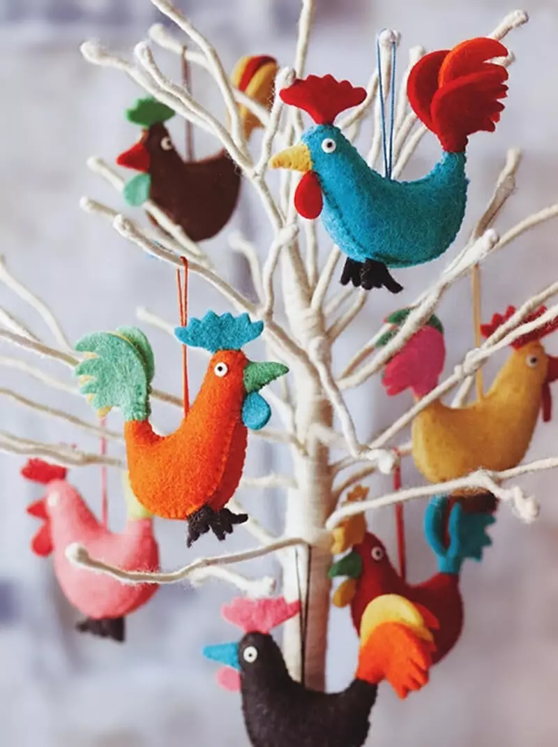 Coq de jouets d'arbre de Noël le faites-le vous-même