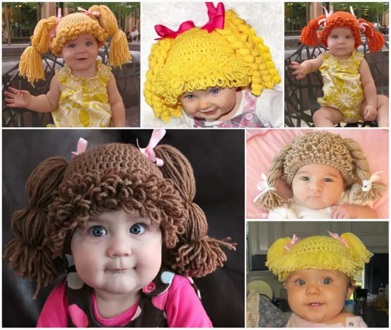 Caps Rajutan untuk Girls: Topi Rajutan, Caps Haired, Topi Dengan Telinga 2157_4