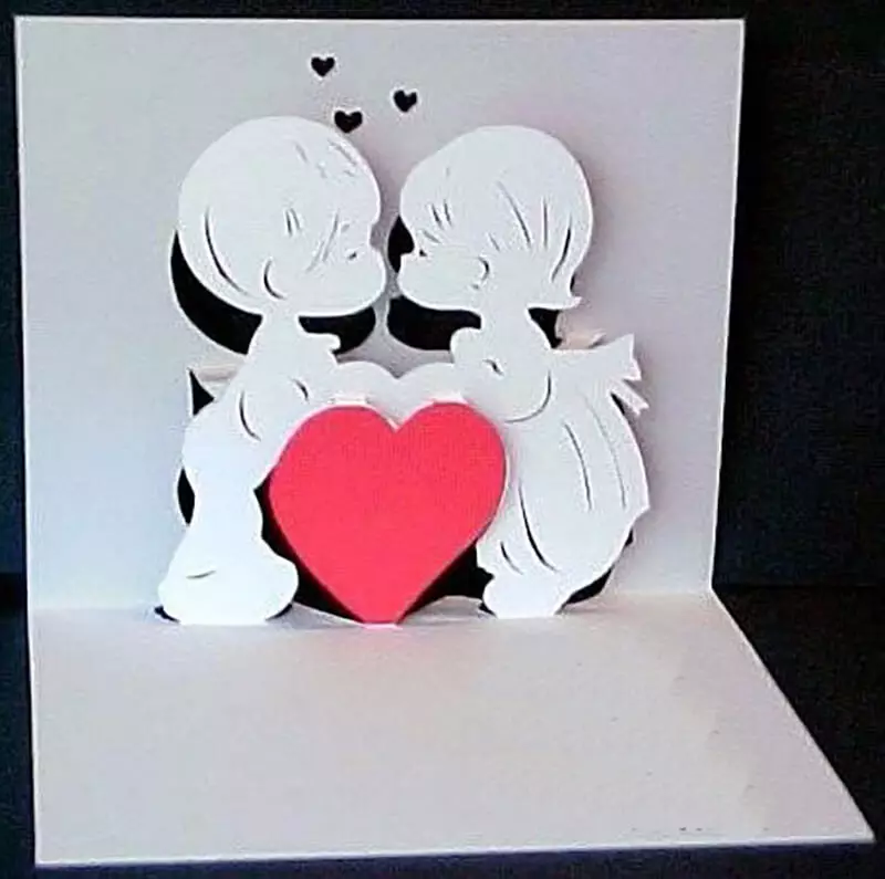 Tarjetas postales Feliz Día de San Valentín con sus propias manos: clases magistrales, ideas y fotos 2177_11