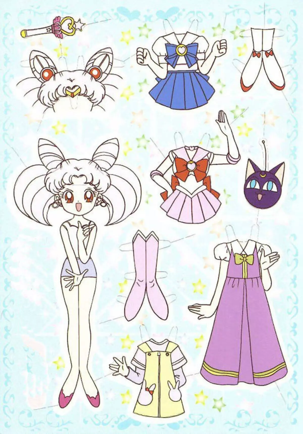 Boneka Anime Kertas dengan Memotong Pakaian 218_18