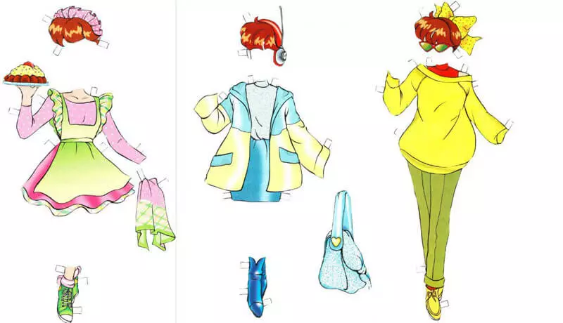 Хартиени анимешки кукли с рязане на дрехи 218_30