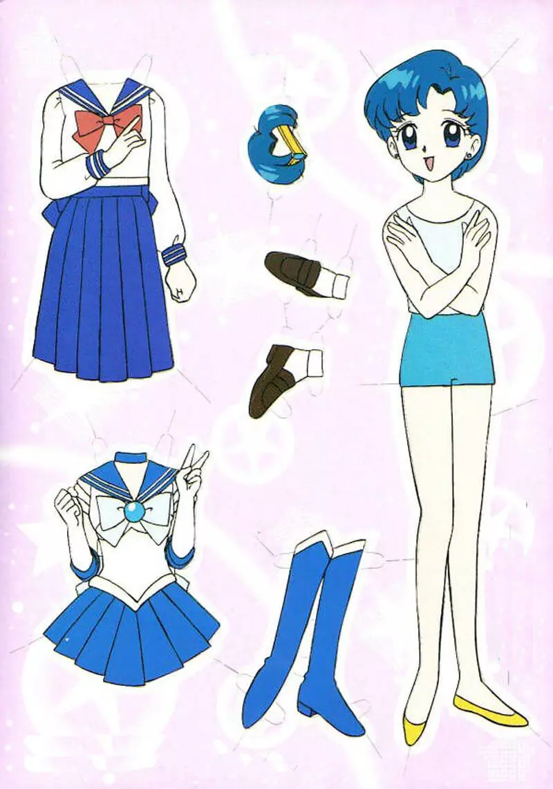 Bonecas de anime de papel con roupa de corte 218_6