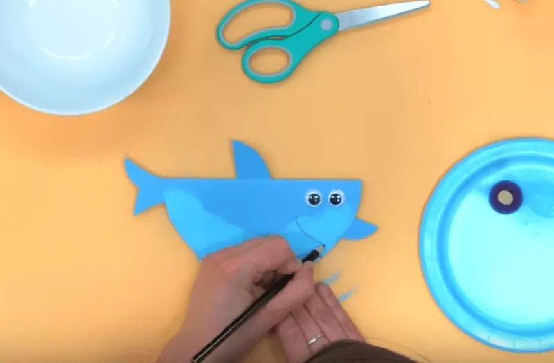 Acouns aus Papier. Wie kann man einen Hai mit deinen eigenen Händen machen? 219_12