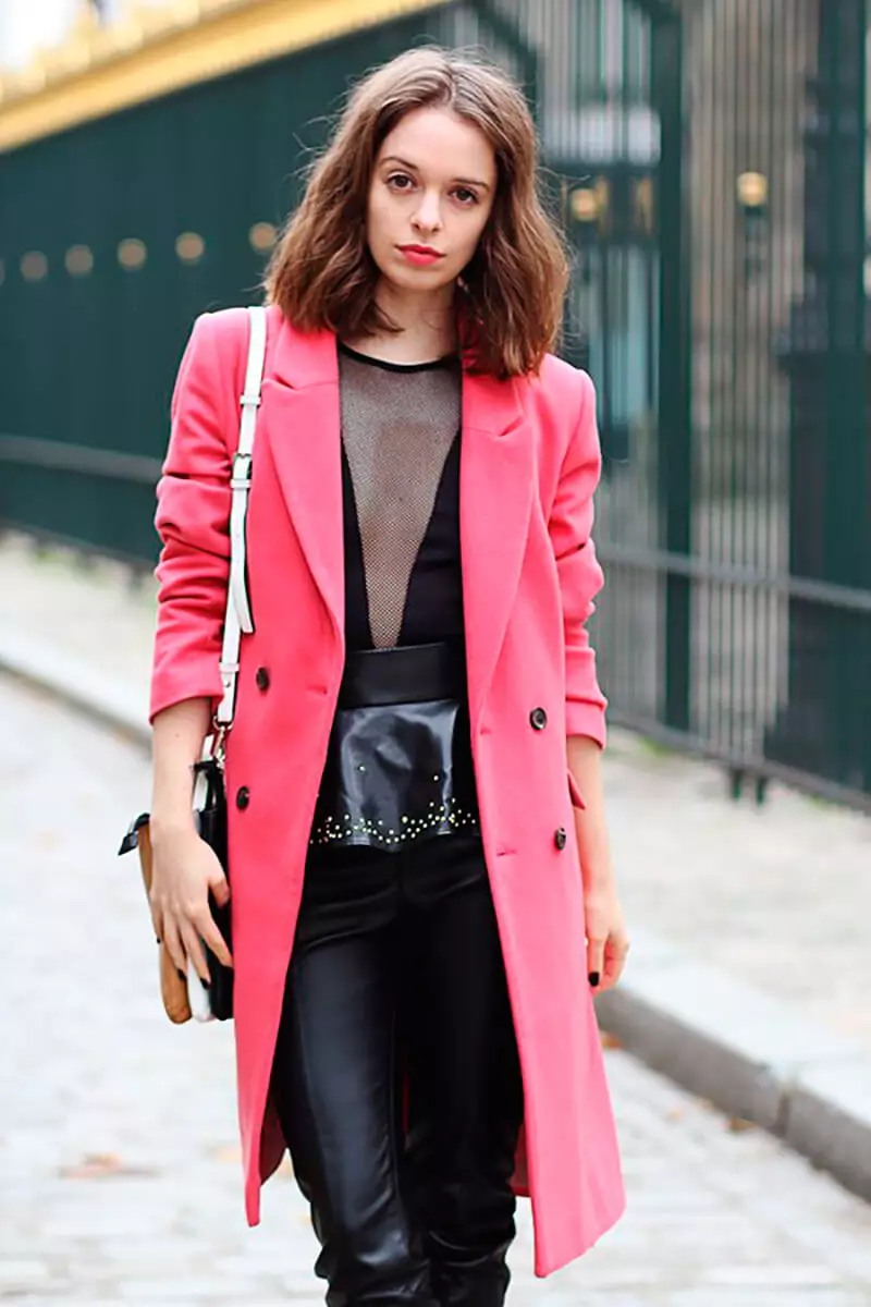 粉紅色的外套。好粉紅色外套：穿什麼，照片 2218_7