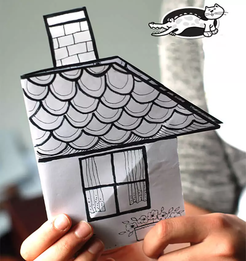 Maison en papier. Comment faire une maison de papier? 2222_1